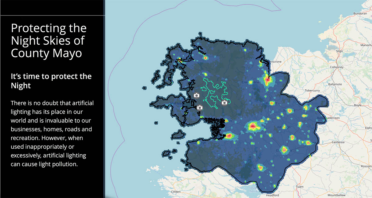 Light Pollution Map - Mayo Dark Sky Park