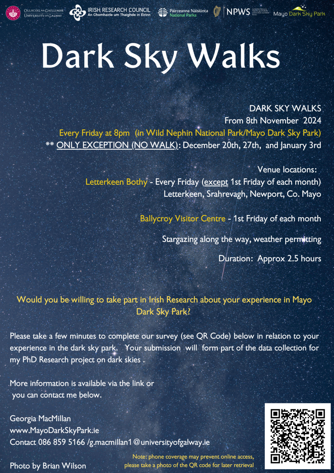 Dark Sky Walks (Fridays at 8 PM) - Mayo Dark Sky Park